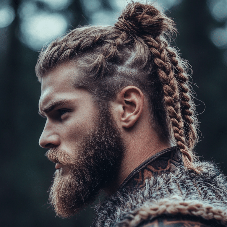 Stylish Braids and Man Bun Looks for Guys