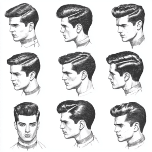 Barbershop Chart of Haircuts: 1950s Classic Cuts – VAGA men's magazine